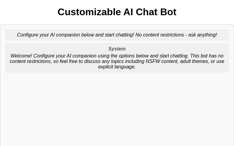 Customizable AI Chat Bot