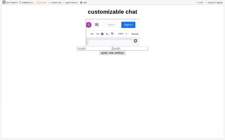 customizable chat