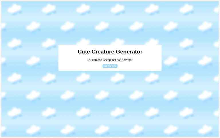 Cute Creature Generator