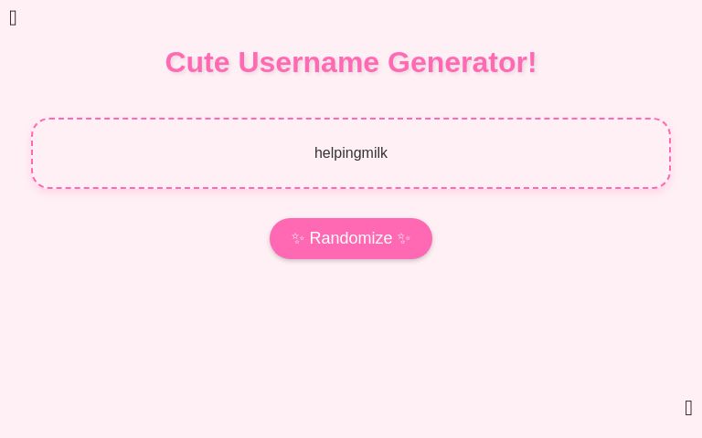Cute Username Generator!
