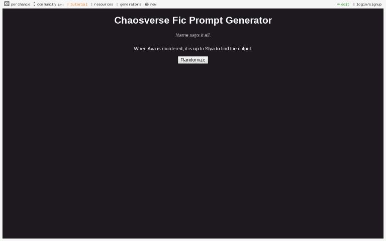Chaosverse Fic Prompt Generator