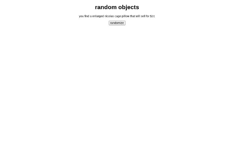 random objects ― Perchance Generator