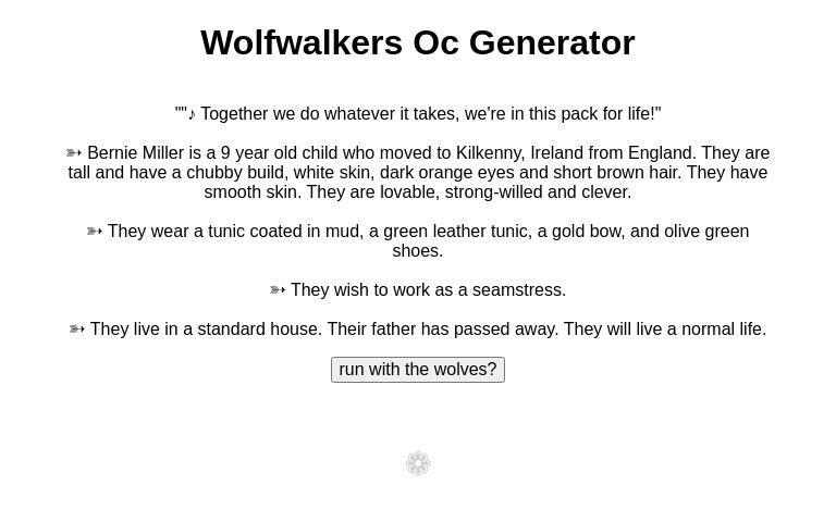 Wolfwalkers Oc Generator