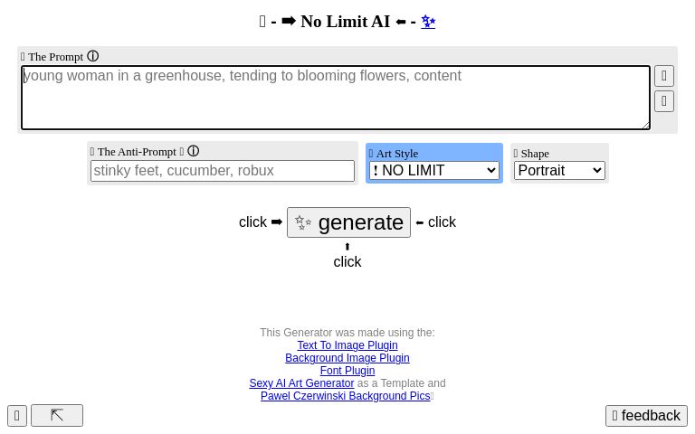 No Limit AI (Free, No Sign-up, No Limits) ― Perchance Generator