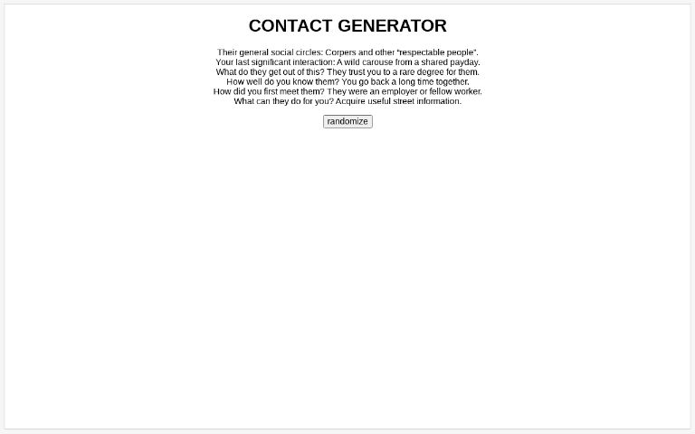 CONTACT GENERATOR
