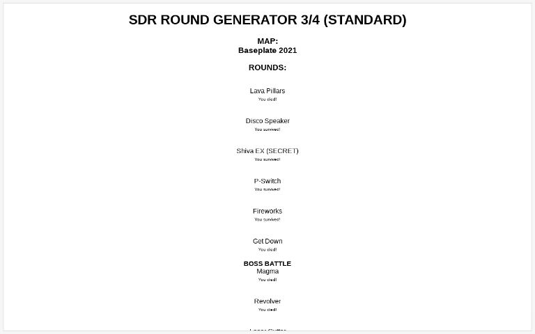 SDR ROUND GENERATOR 3/4 (STANDARD)