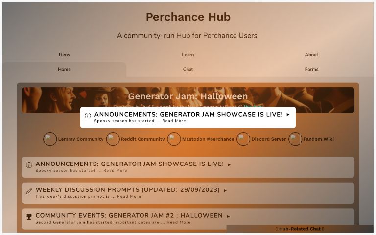 Perchance Hub ― Perchance Generator