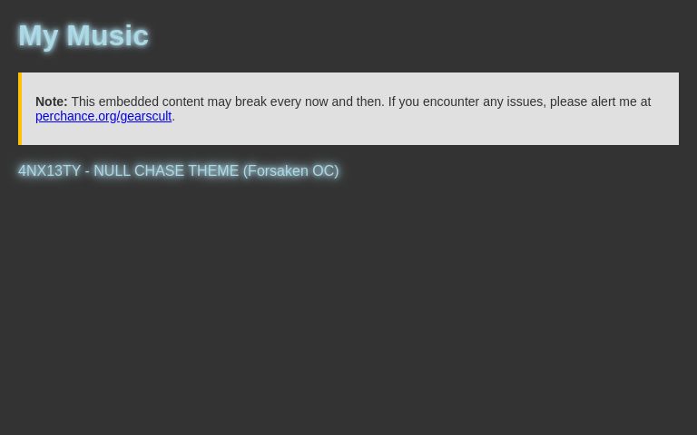 My Music ― Perchance Generator