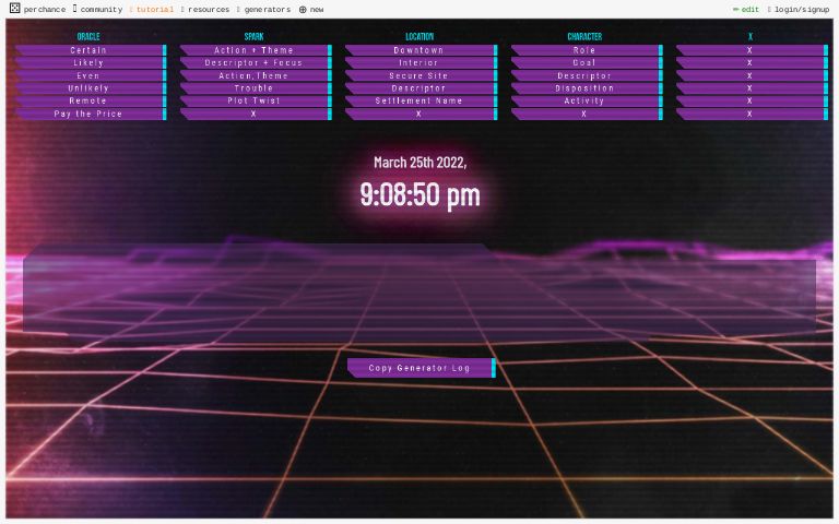 CyberGen Mainframe ― Perchance Generator