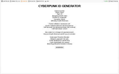 CYBERPUNK ID GENERATOR
