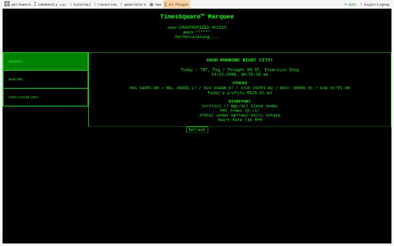 TimesSquare™ Marquee ― Perchance Generator