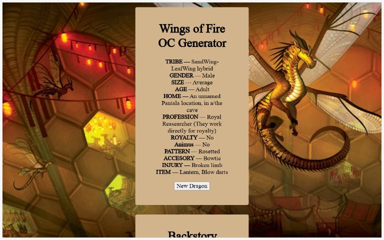 Wings of Fire OC Generator