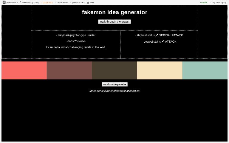 fakemon idea generator