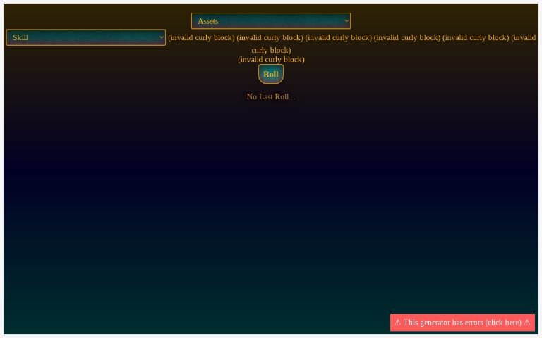 Cypher System Dice ― Perchance Generator