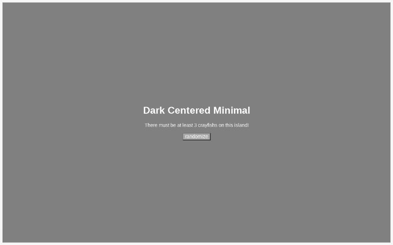 Dark Centered Minimal ― Perchance Generator