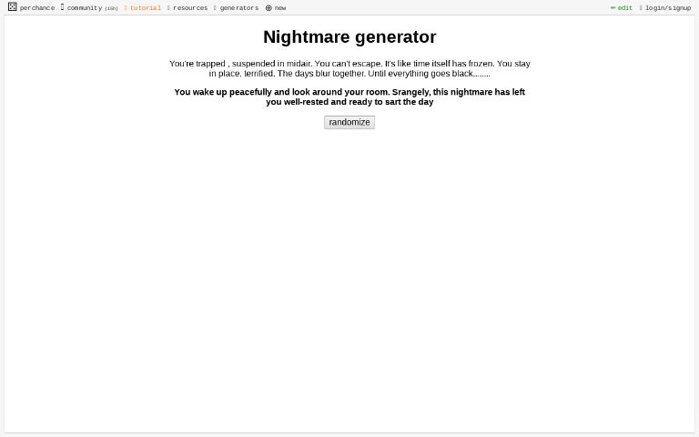 Nightmare generator