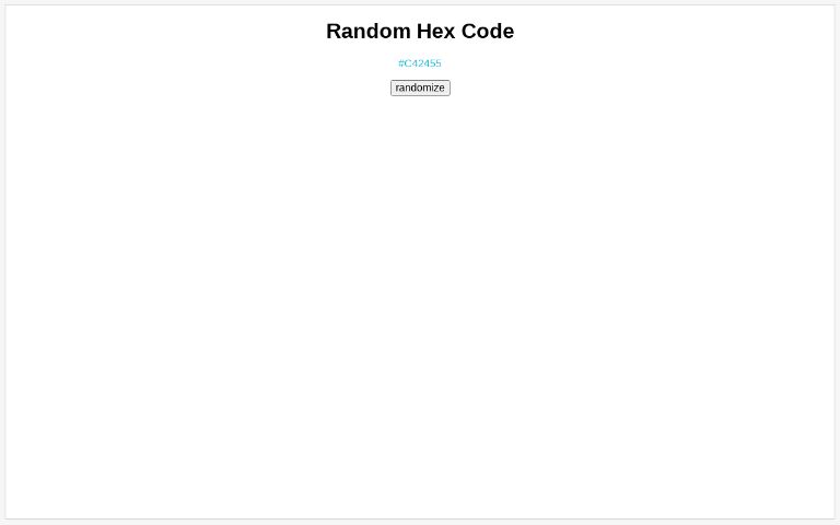 Random Hex Code ― Perchance Generator
