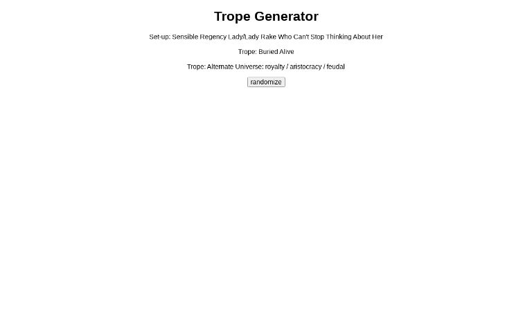 Trope Generator