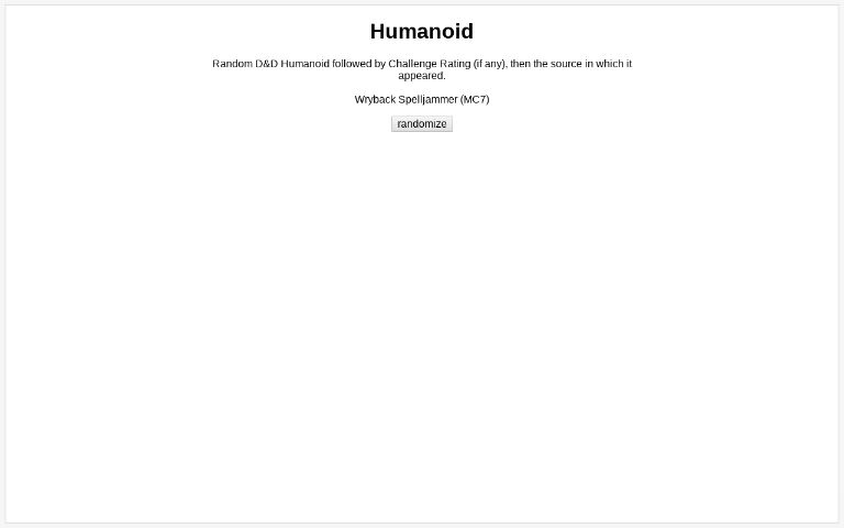 Humanoid ― Perchance Generator