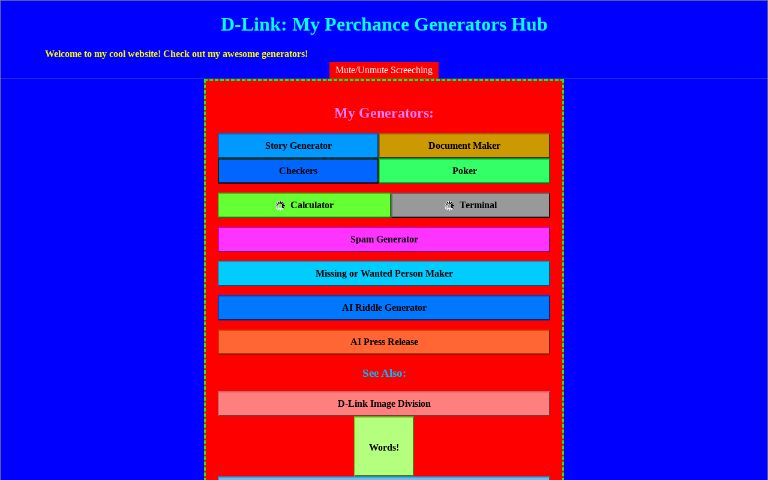 D-Link: My Perchance Generators Hub