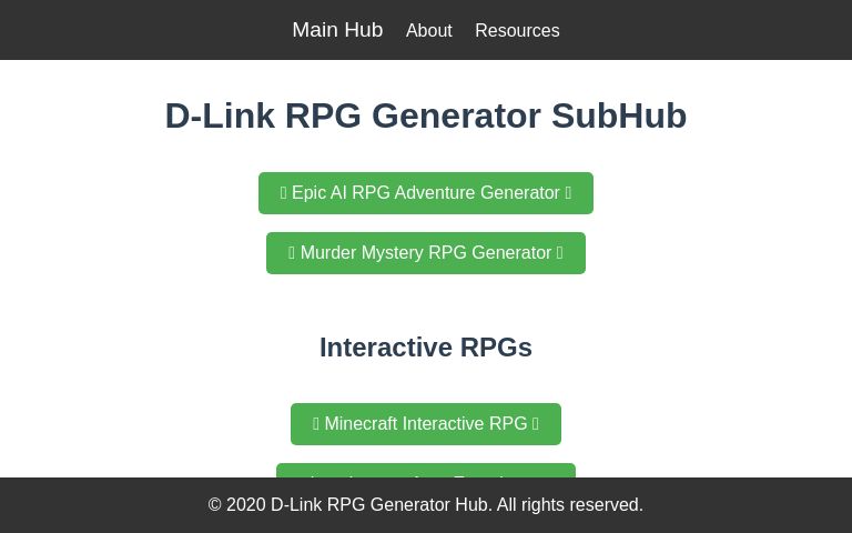 D-Link RPG Generator SubHub