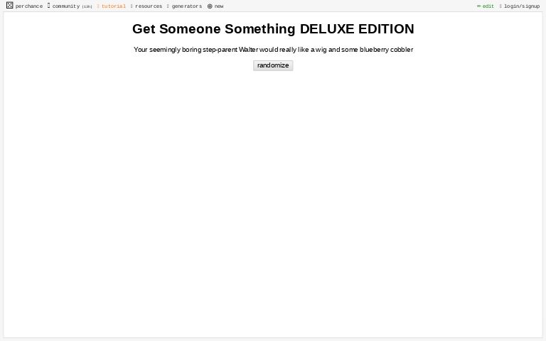 Get Someone Something DELUXE EDITION ― Perchance Generator