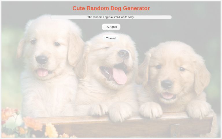 Cute Random Dog Generator