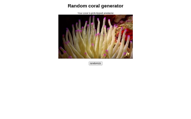 Random coral generator