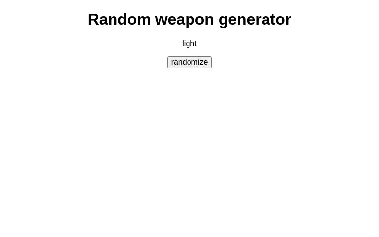 Random weapon generator