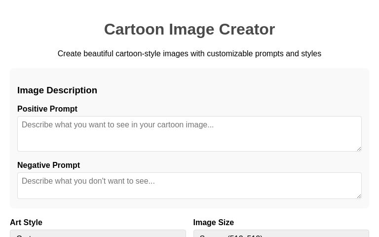 Cartoon Image Creator ― Perchance Generator