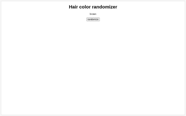 Hair color randomizer ― Perchance Generator
