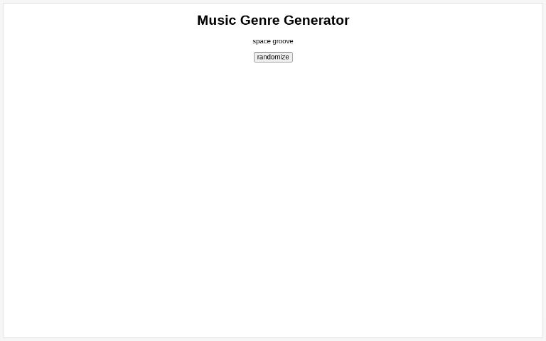 Music Genre Generator