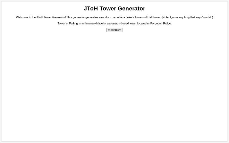 JToH Tower Generator