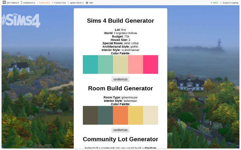Sims 4 Build Generator