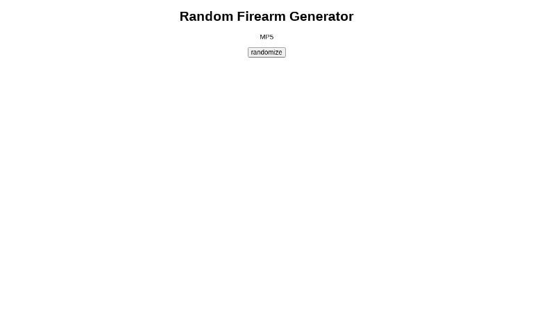 Random Firearm Generator