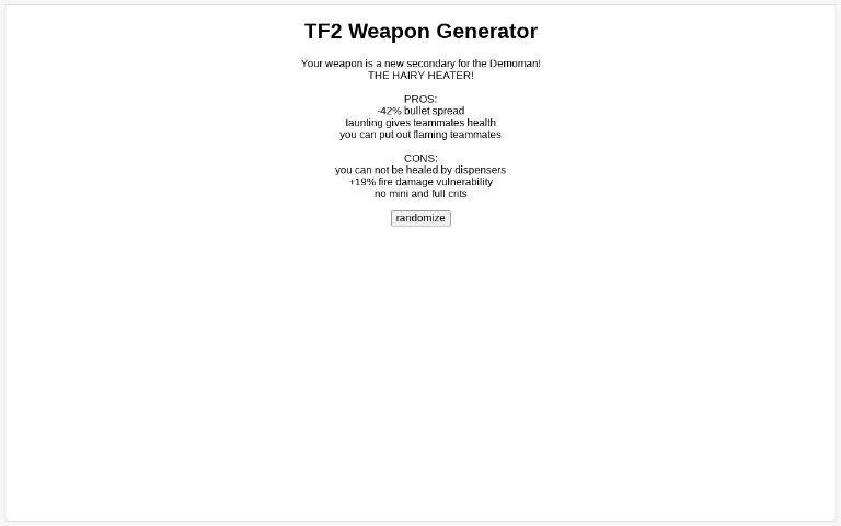 TF2 Weapon Generator