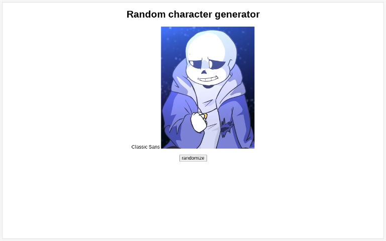 Random character generator