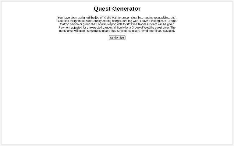 Quest Generator