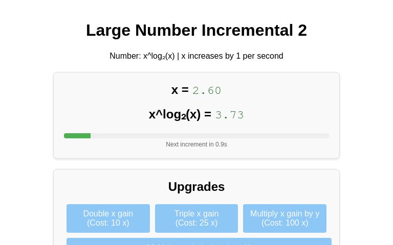 Large Number Incremental 2 ― Perchance Generator
