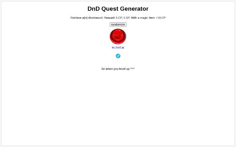 DnD Quest Generator