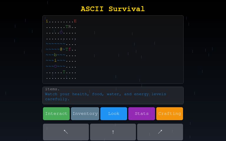 ASCII Survival ― Perchance Generator