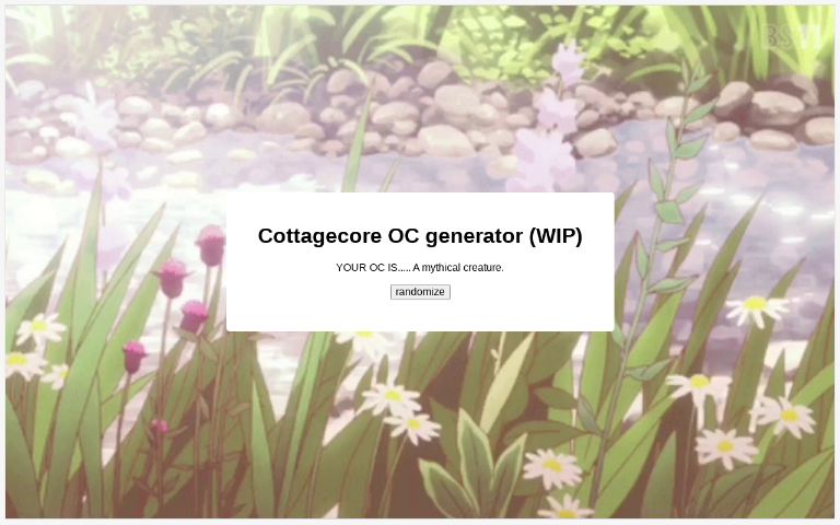 Cottagecore OC generator (WIP)