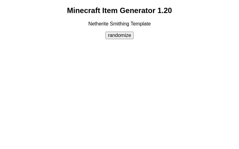 Minecraft Item Generator 1.20