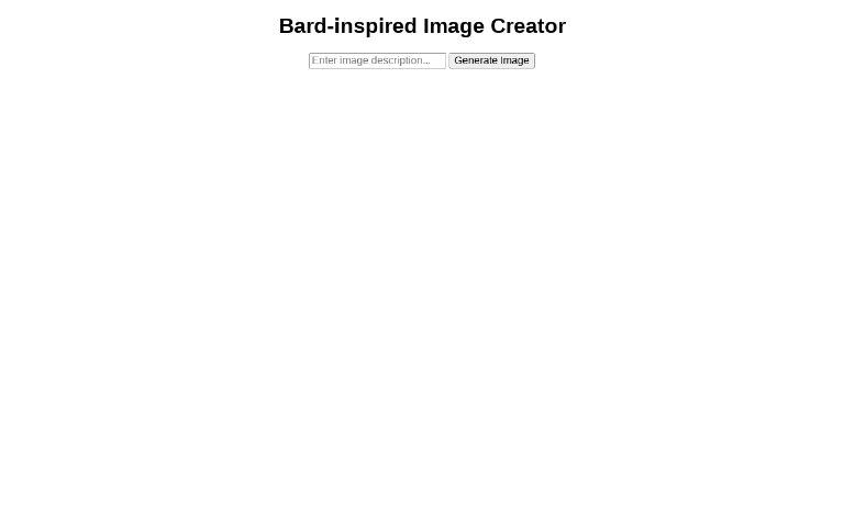 Bard-inspired Image Creator ― Perchance Generator