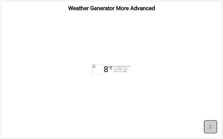 Weather Generator More Advanced