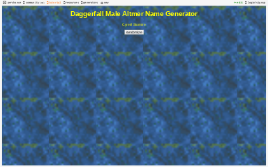 Daggerfall Male Altmer Name Generator