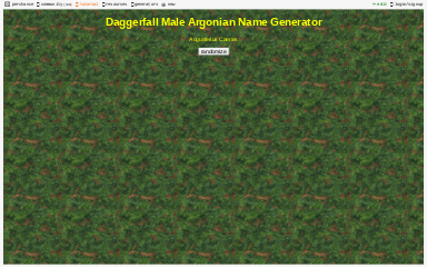 Daggerfall Male Argonian Name Generator