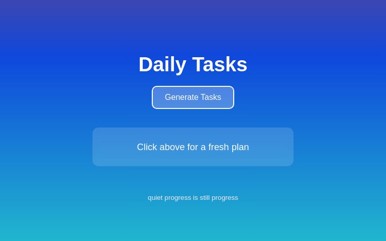 Daily Tasks ― Perchance Generator