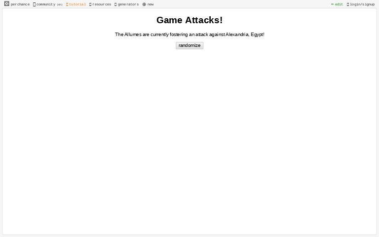Game Attacks! ― Perchance Generator