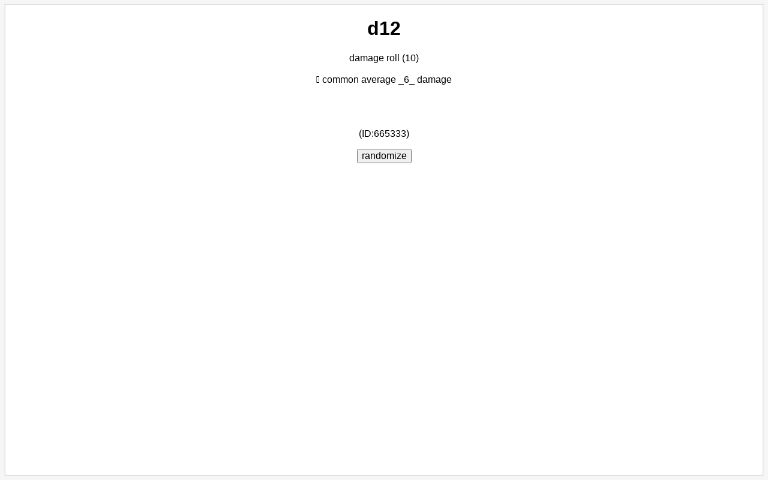 d12 ― Perchance Generator